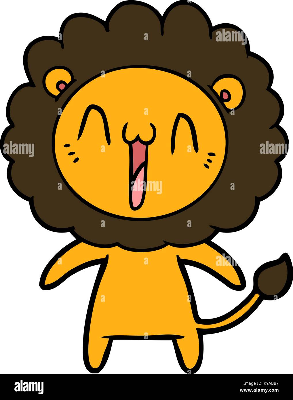 happy cartoon lion Stock Vector Image & Art - Alamy