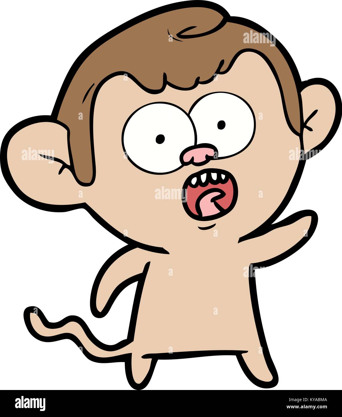 cartoon shocked monkey Stock Vector Image & Art - Alamy