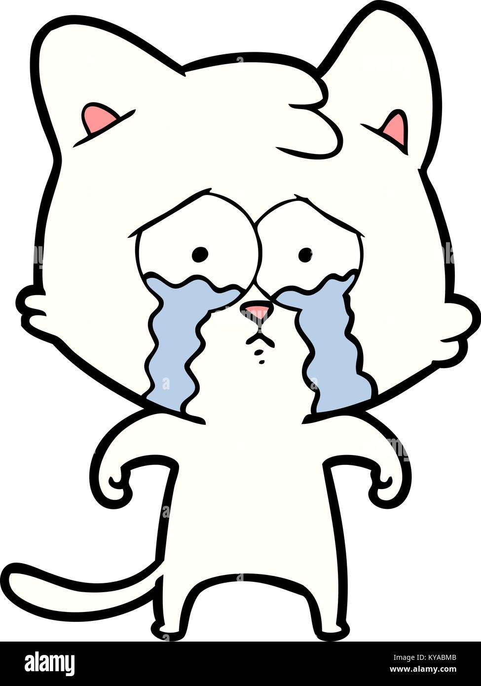 cartoon crying cat Stock Vector Image & Art - Alamy