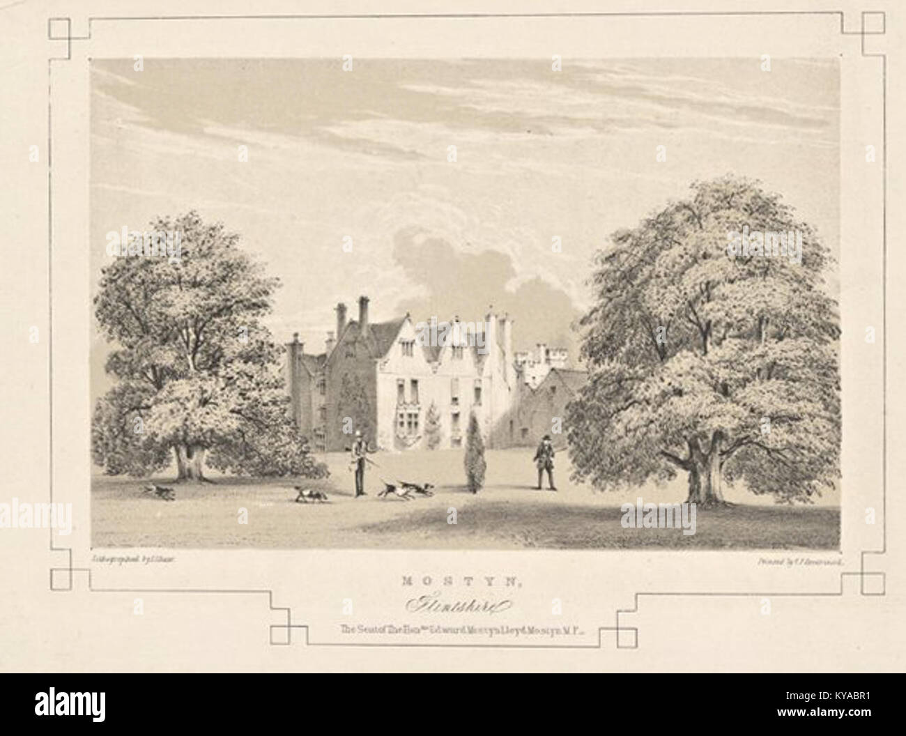 Mostyn, Flintshire. The seat of..Edward Mostyn Lloyd Mostyn M.P Stock ...