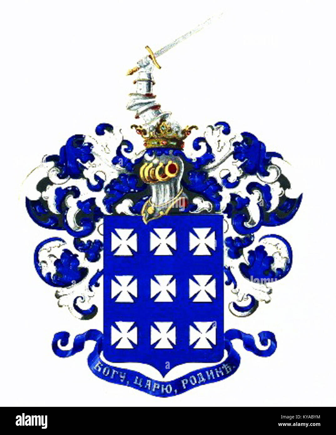 This image features the coat of arms of Zlobin, a town in Croatia. The ...