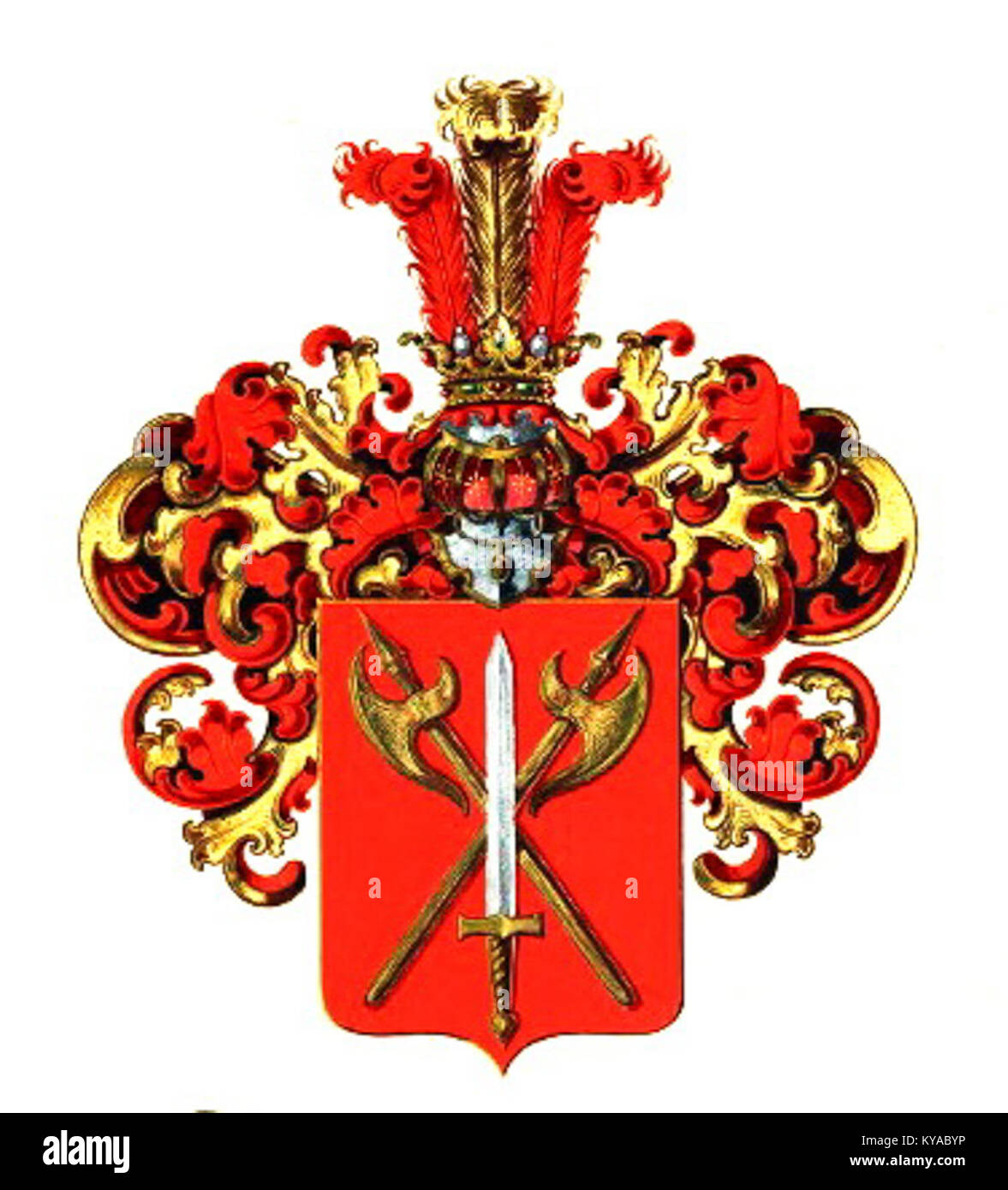 This image features the coat of arms of Nekrasov XX, a heraldic symbol ...