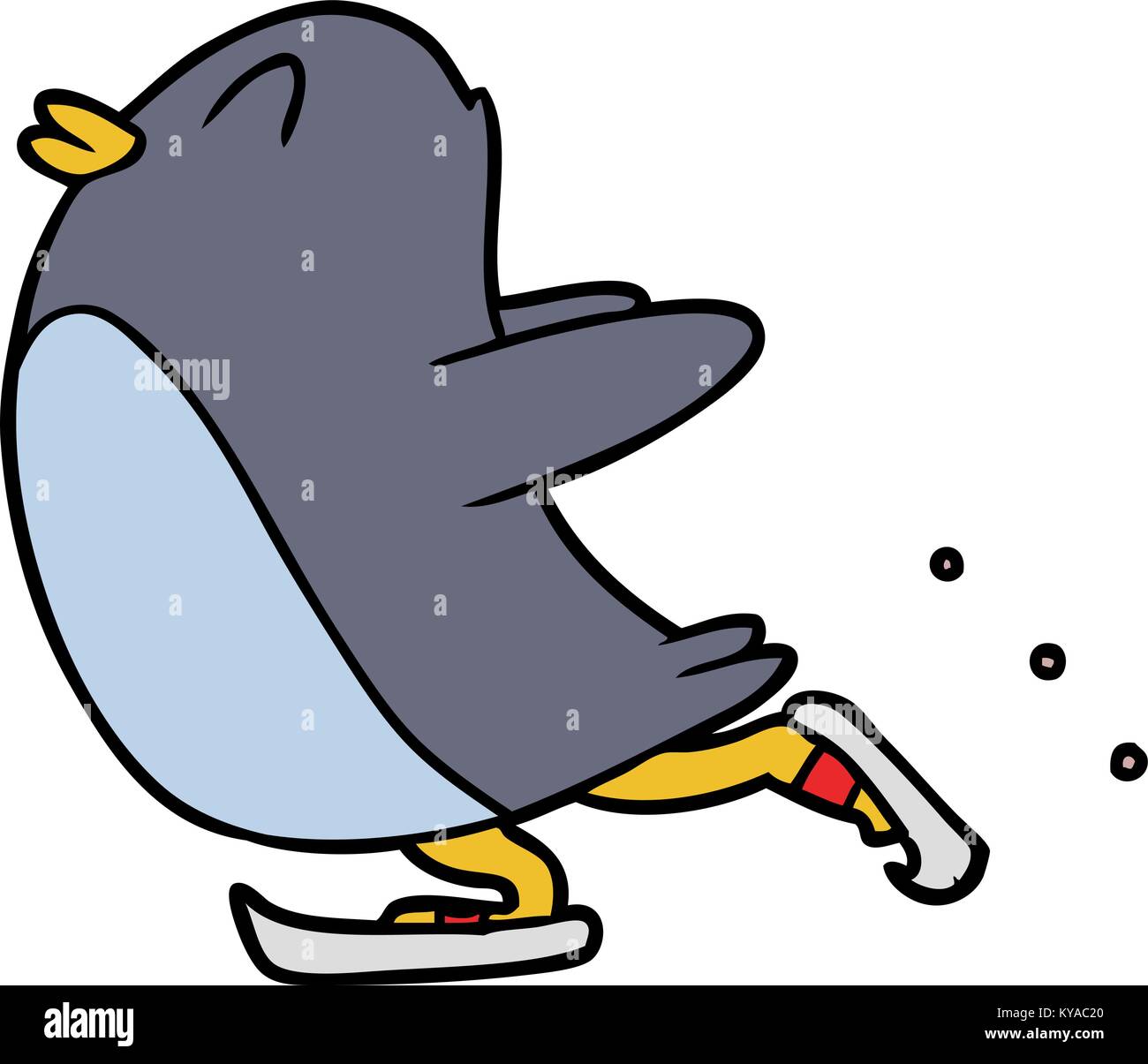 cartoon penguin ice skating Stock Vector Image & Art - Alamy