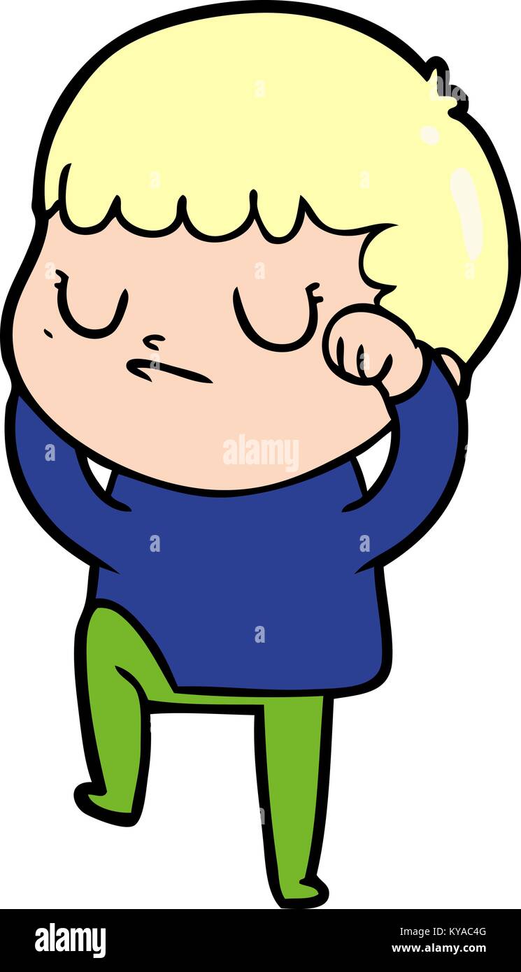 cartoon grumpy boy Stock Vector Image & Art - Alamy