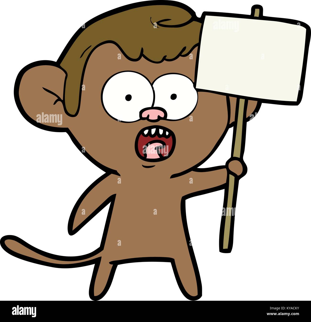 cartoon shocked monkey Stock Vector Image & Art - Alamy