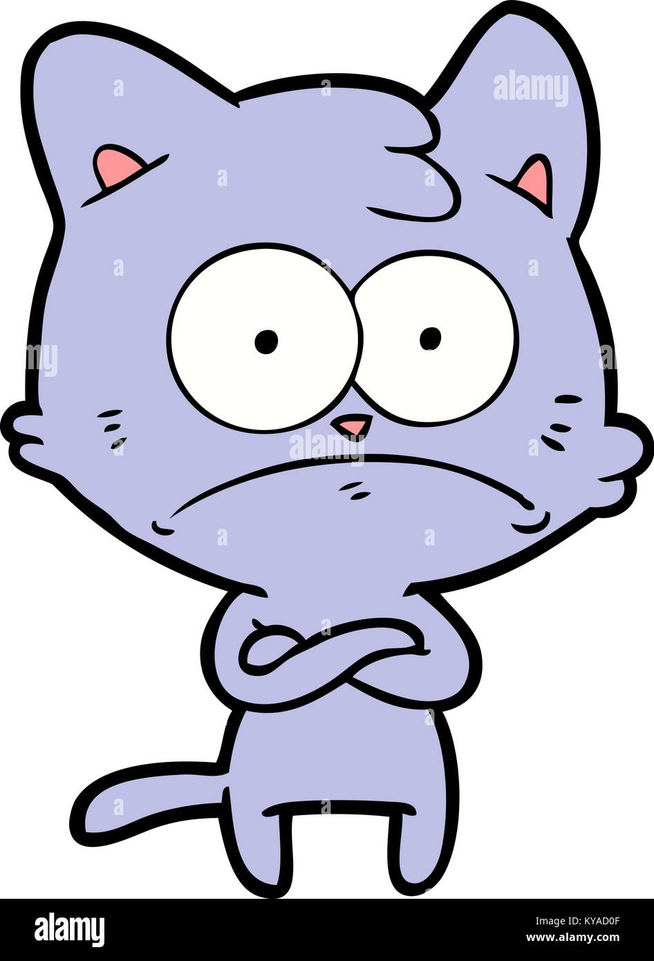 cartoon nervous cat Stock Vector Image & Art - Alamy