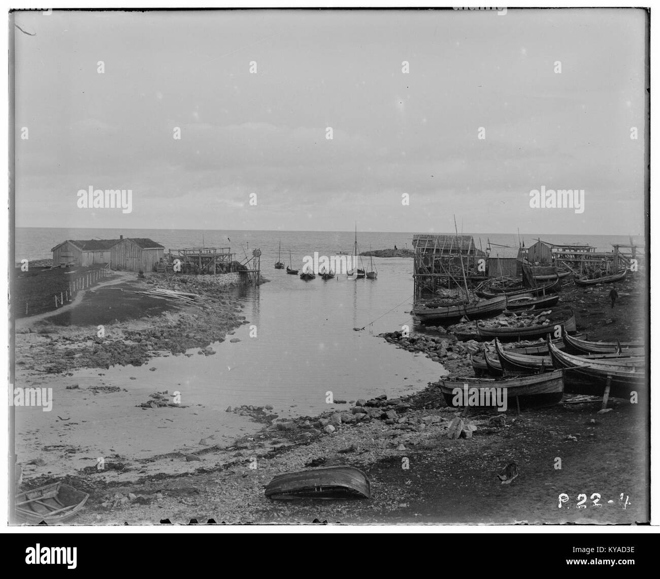 The panoramic photograph depicts Haugnes, Anden, Nordland County ...