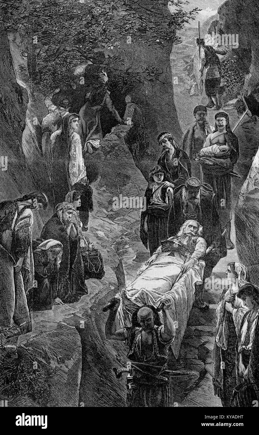 Jaroslav Cermák’s painting 'The Wounded Montenegrin' portrays a ...