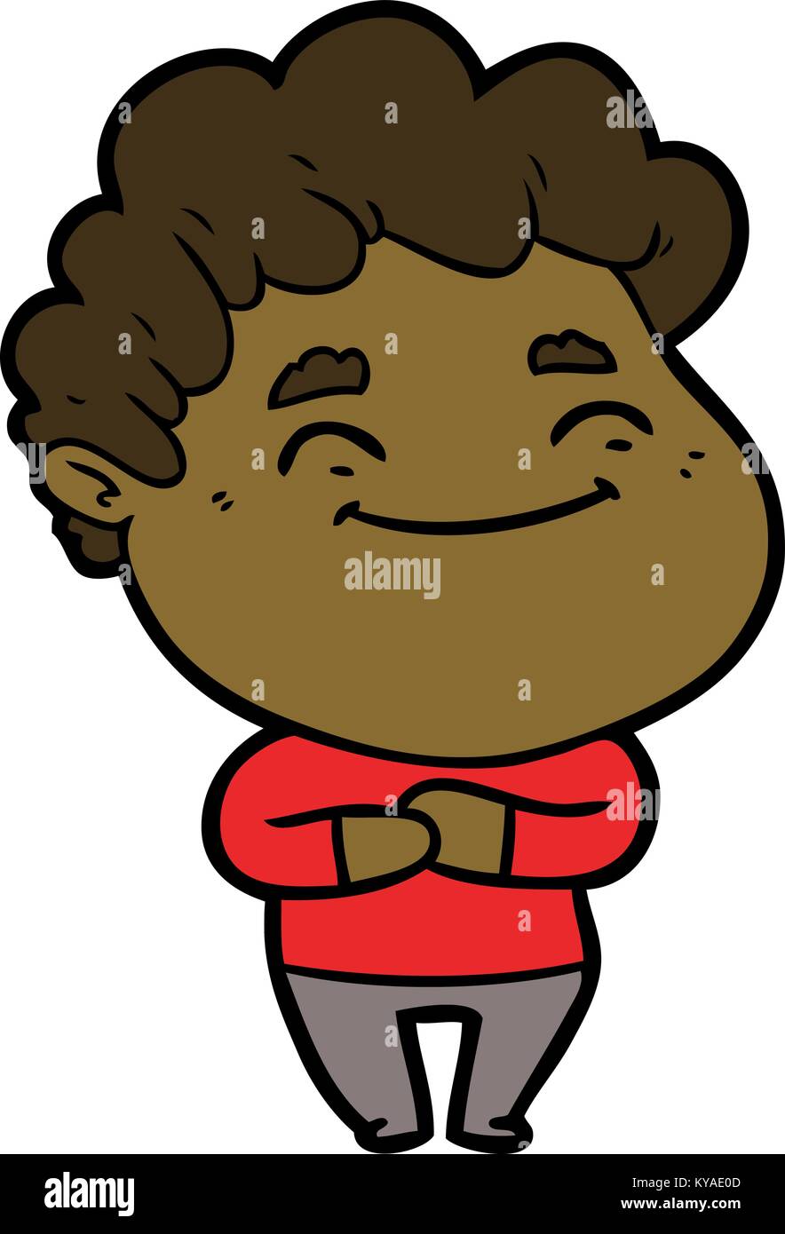 cartoon friendly man Stock Vector Image & Art - Alamy