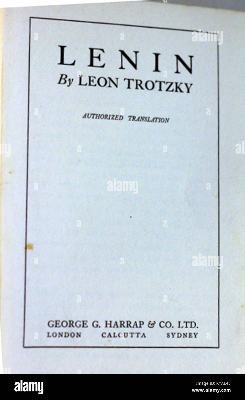 This cover for a work about Trotsky and Lenin explores their differing ...