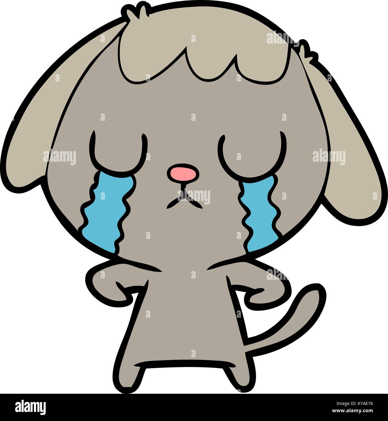 cute cartoon dog crying Stock Vector Image & Art - Alamy