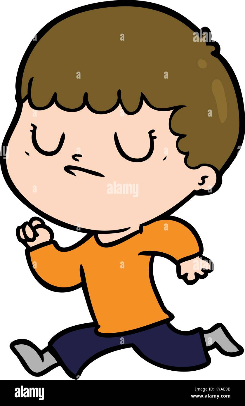 cartoon grumpy boy Stock Vector Image & Art - Alamy