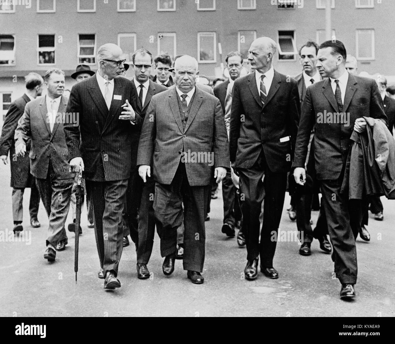 A photograph of Nikita Khrushchev, the Soviet Premier, in 1964 ...