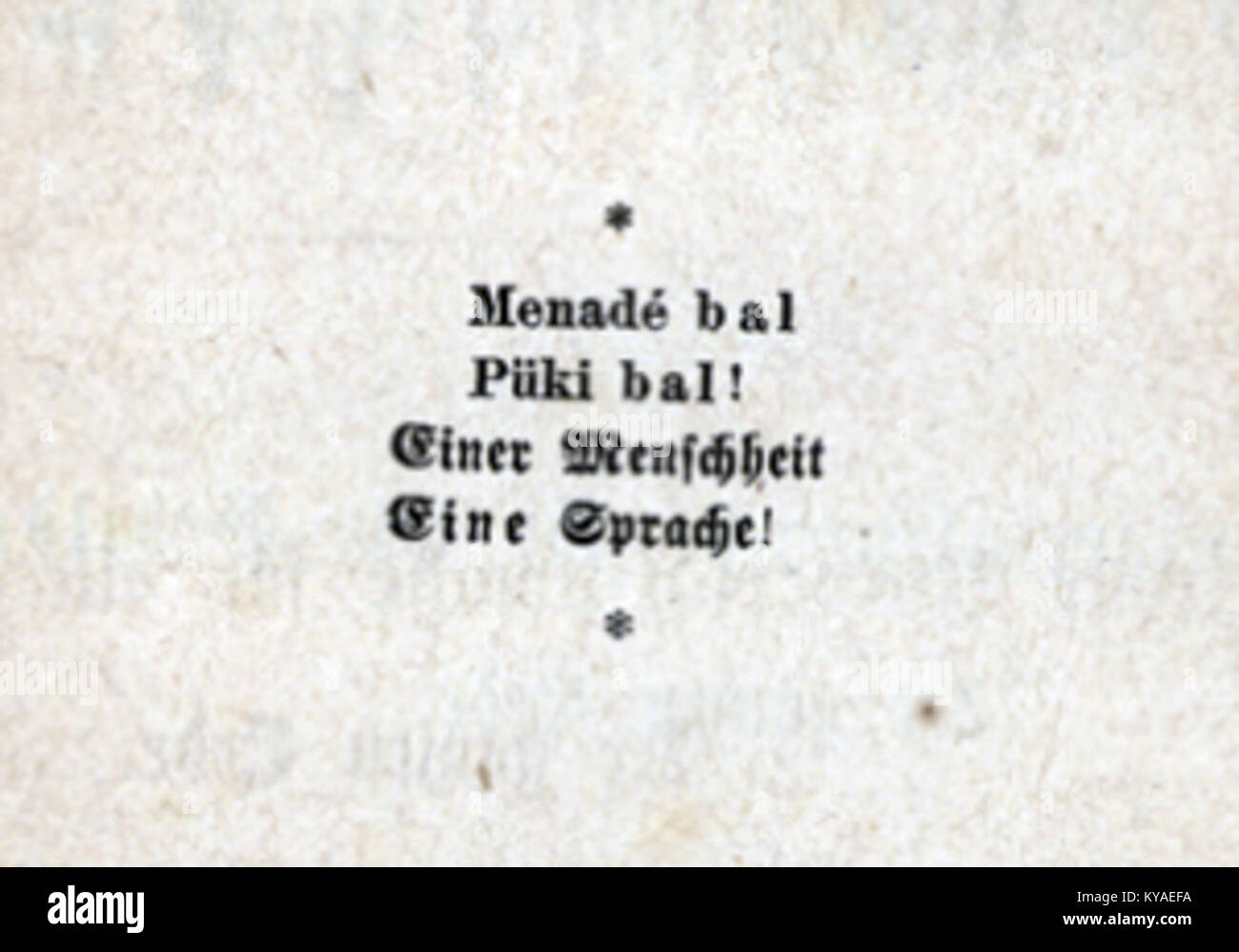 The Volapük motto represents the ideals of the constructed ...