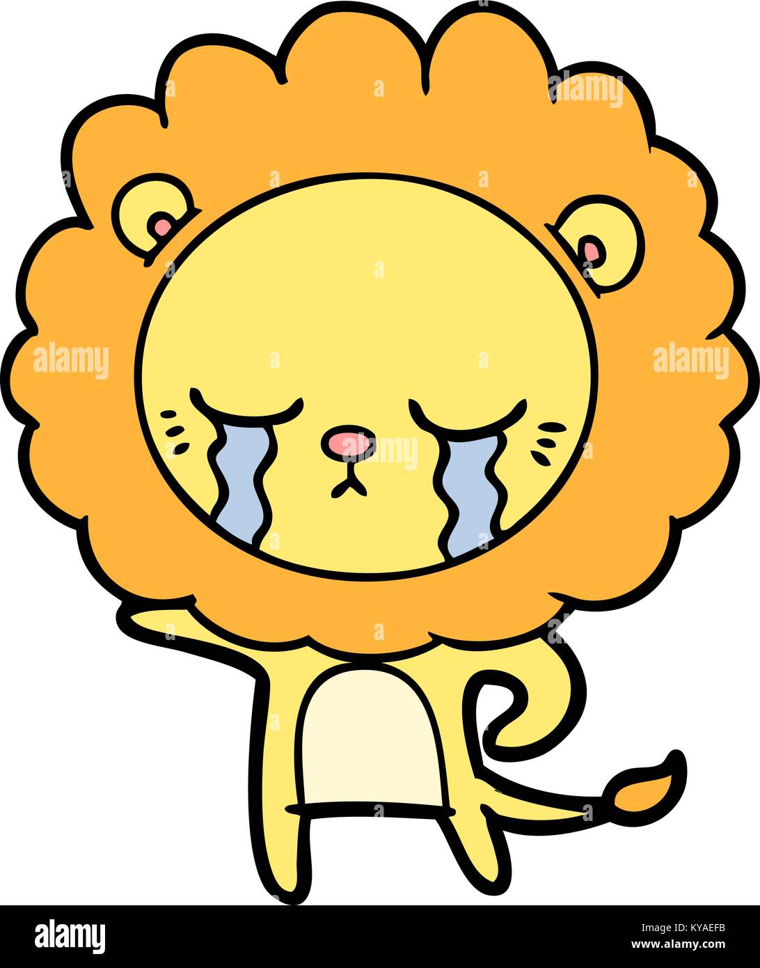 crying cartoon lion Stock Vector Image & Art - Alamy