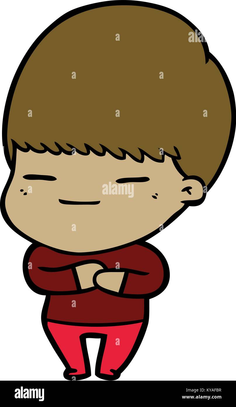 cartoon smug boy Stock Vector Image & Art - Alamy