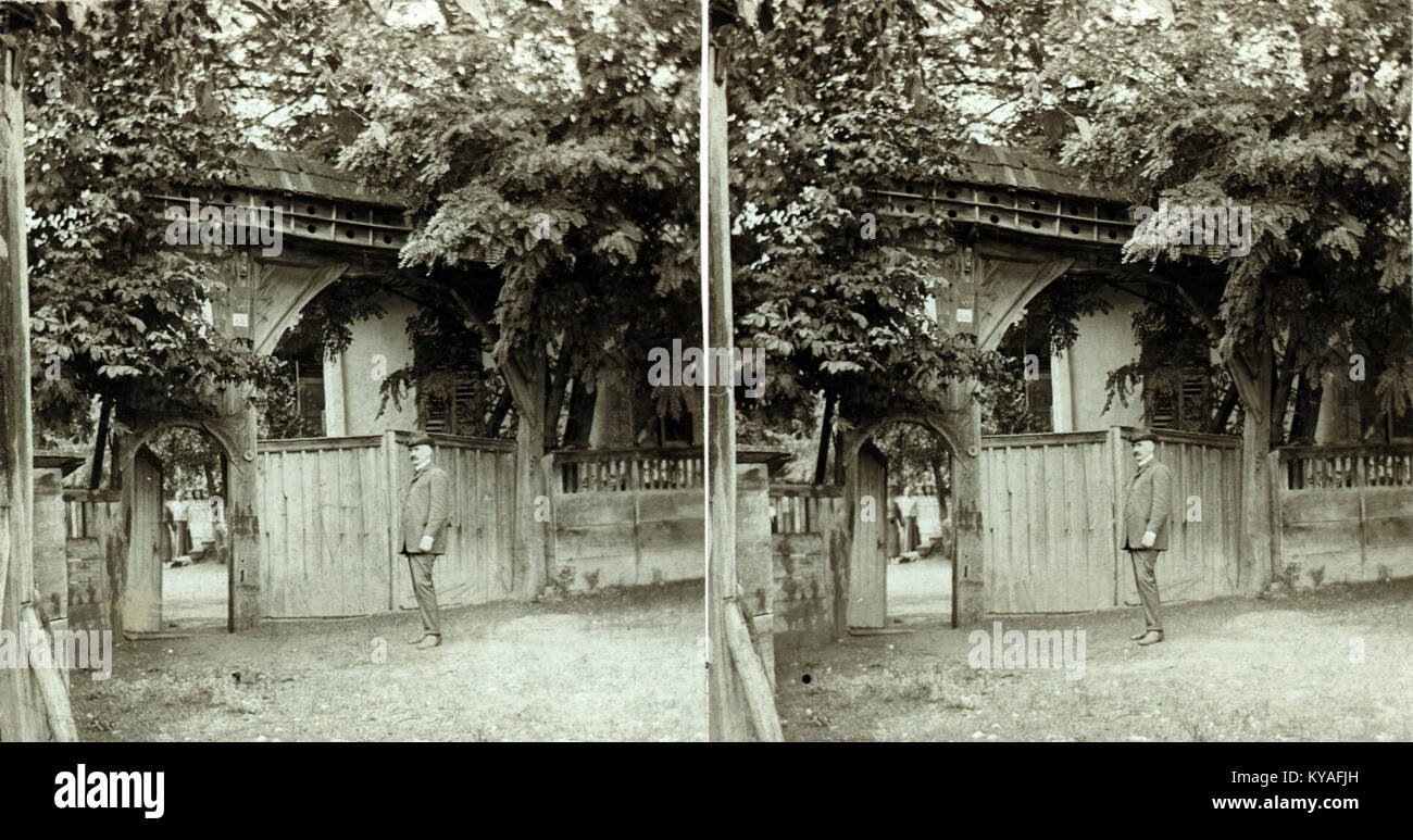 The 'Székely Kapu' is a traditional wooden gate from the Székely region ...