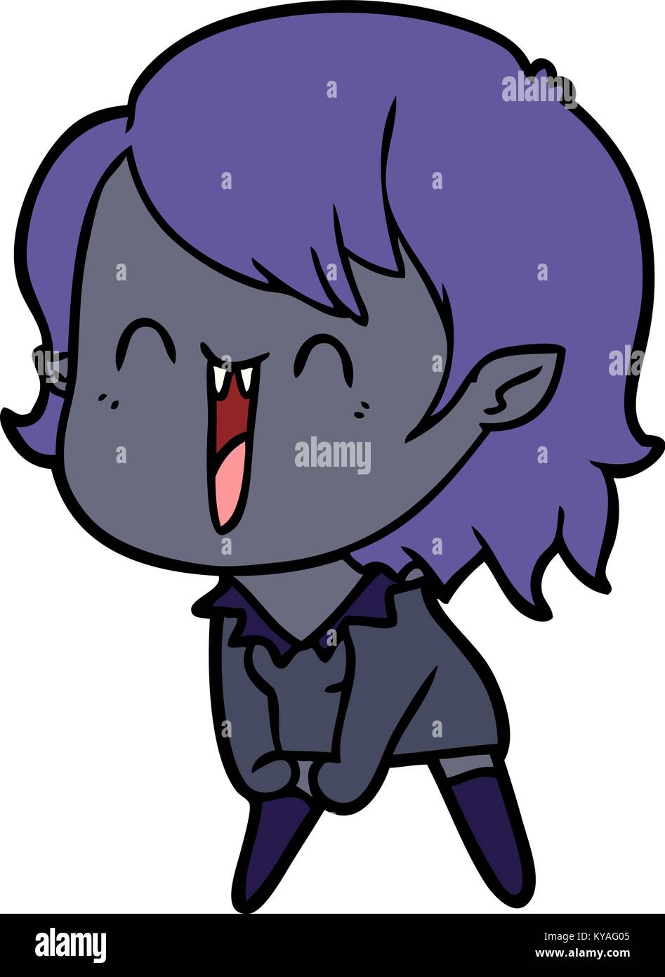 cute cartoon happy vampire girl Stock Vector Image & Art - Alamy