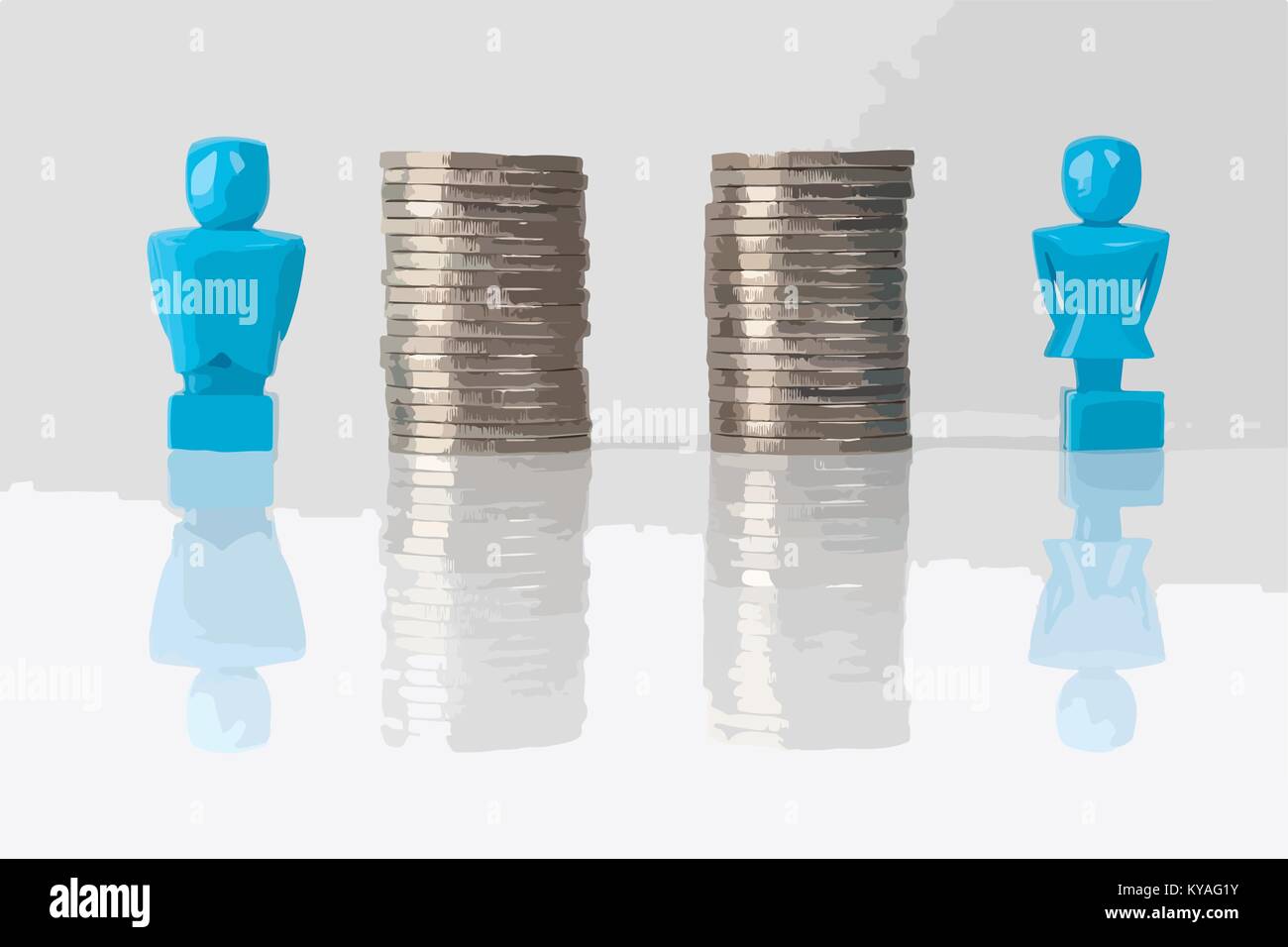 Income gender equality concept vector illustration Stock Vector Image ...