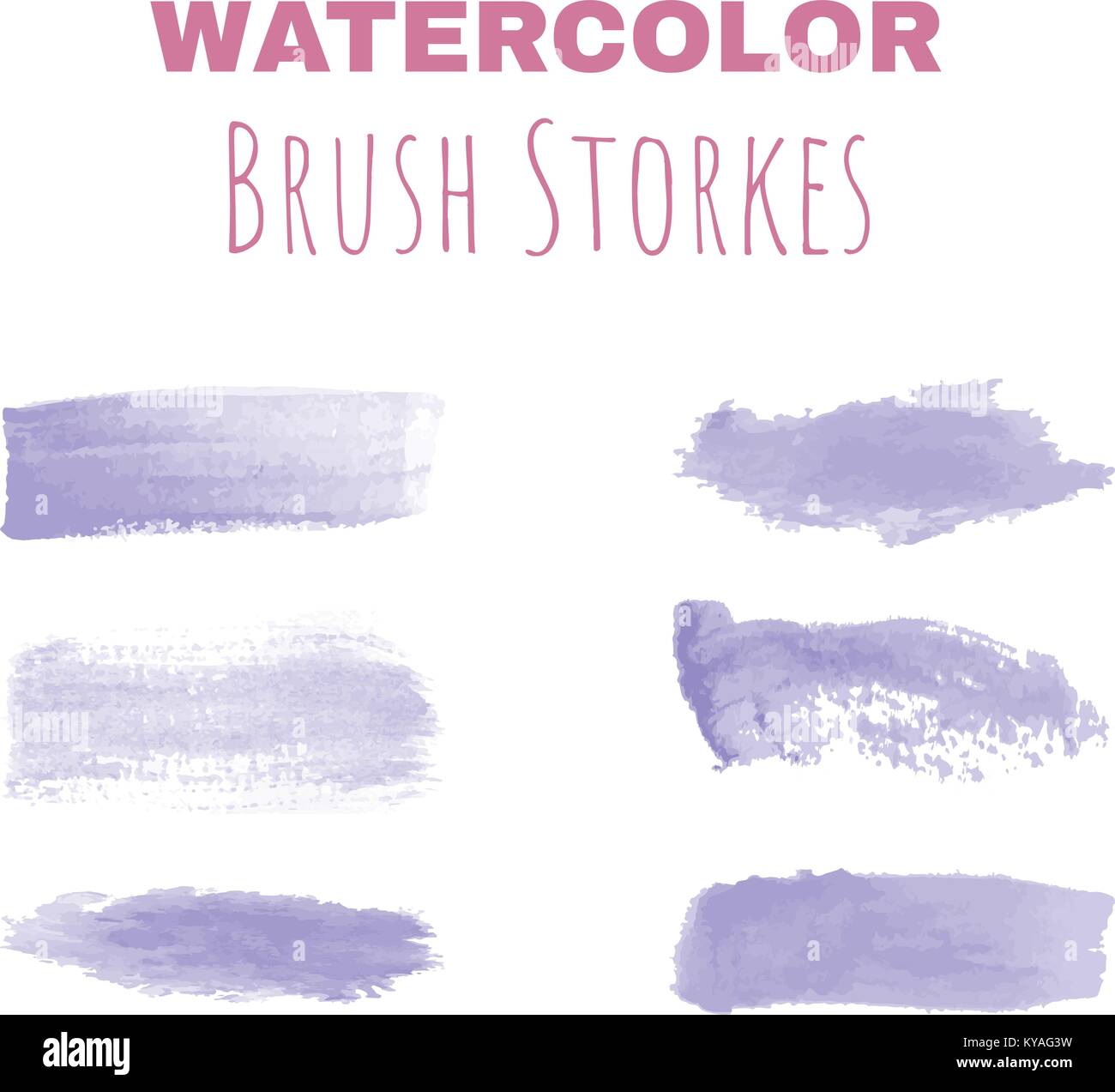 Watercolour set paintbrush Stock Vector Images - Alamy