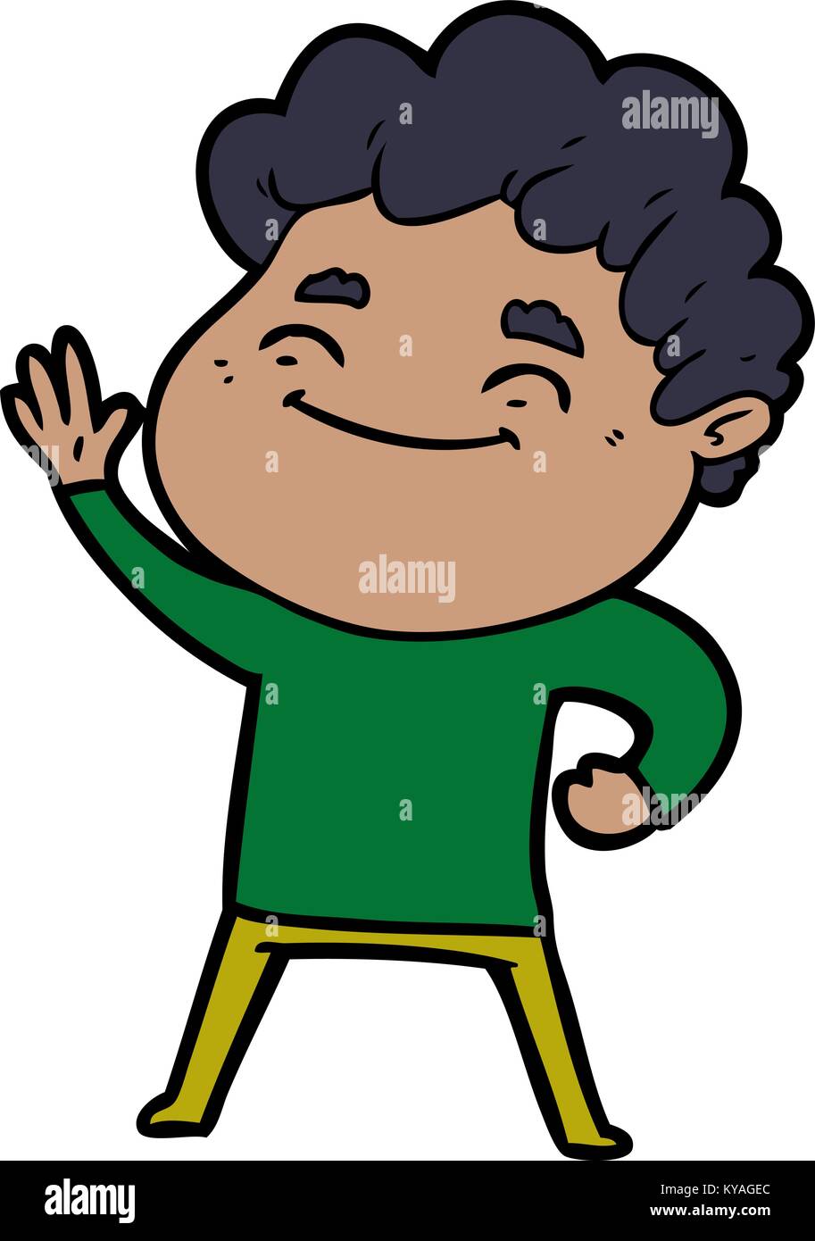 cartoon friendly man Stock Vector Image & Art - Alamy