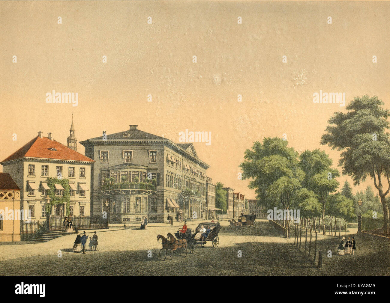 Wilhelm Kretschmer's photograph of Friedrichstraße in Hannover depicts ...