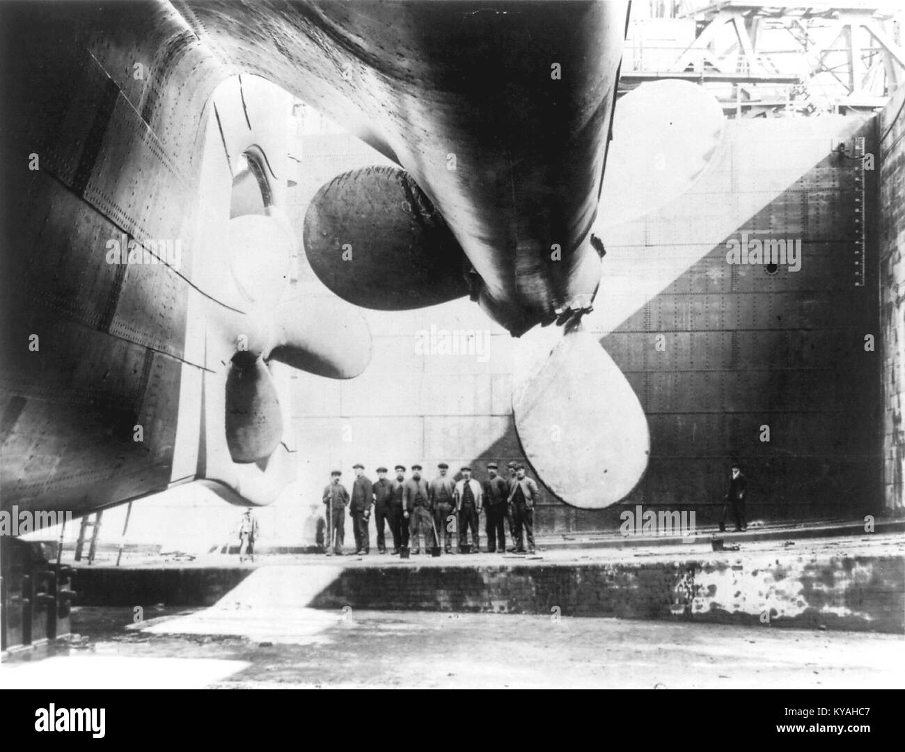Titanic rudder before launch Stock Photo - Alamy