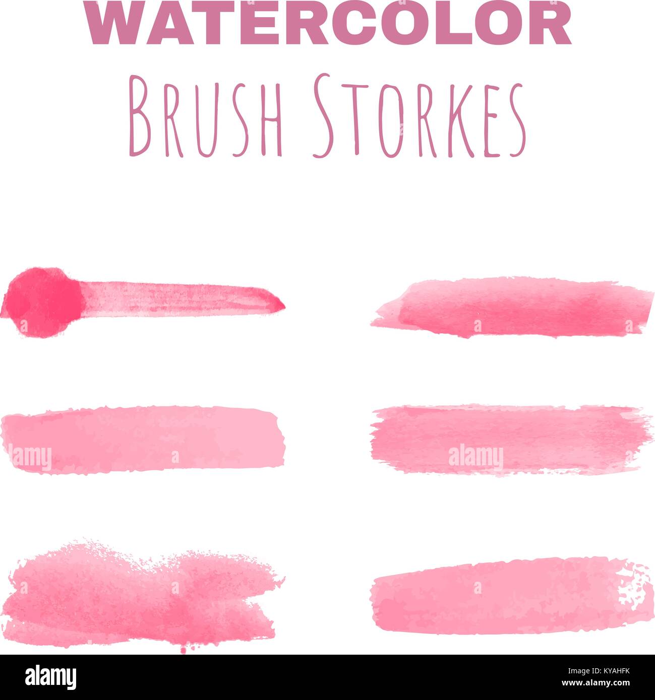 Watercolor hand drawn brush strokes Stock Vector Image & Art - Alamy