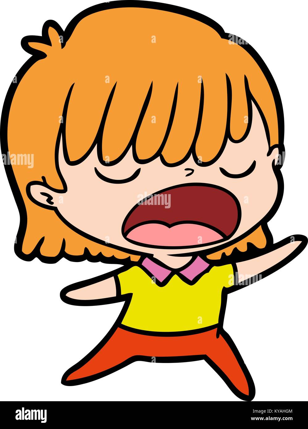 cartoon woman talking loudly Stock Vector Image & Art - Alamy