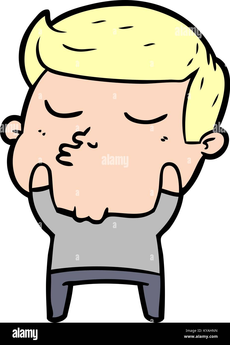 cartoon model guy pouting Stock Vector Image & Art - Alamy