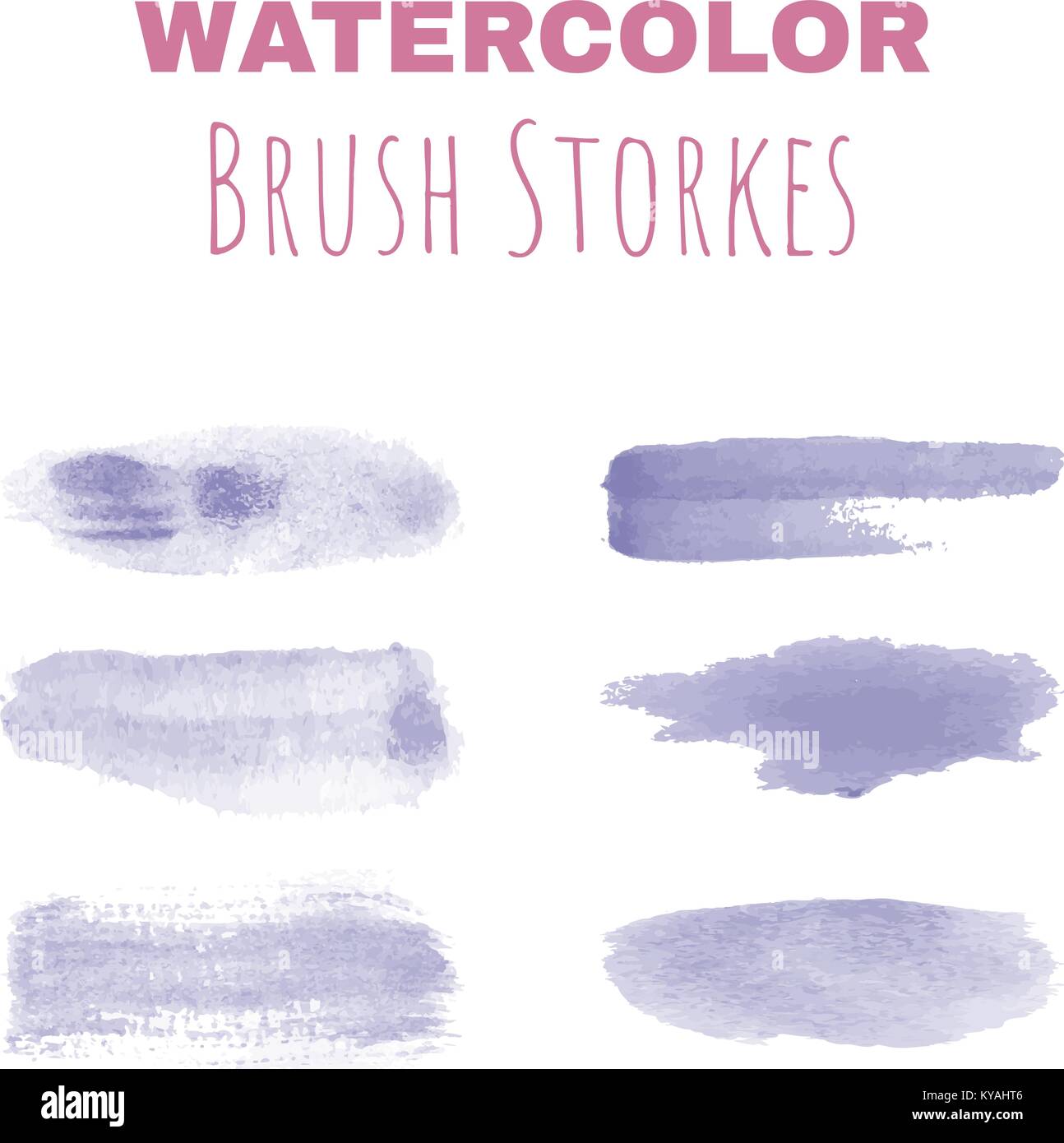Hand drawn watercolor brush strokes Stock Vector Image & Art - Alamy
