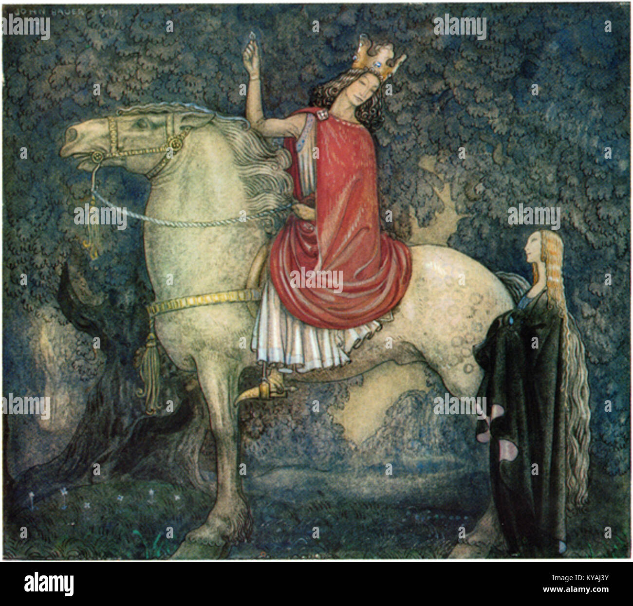'The Ring' is an artwork by Swedish artist John Bauer from 1914, known ...