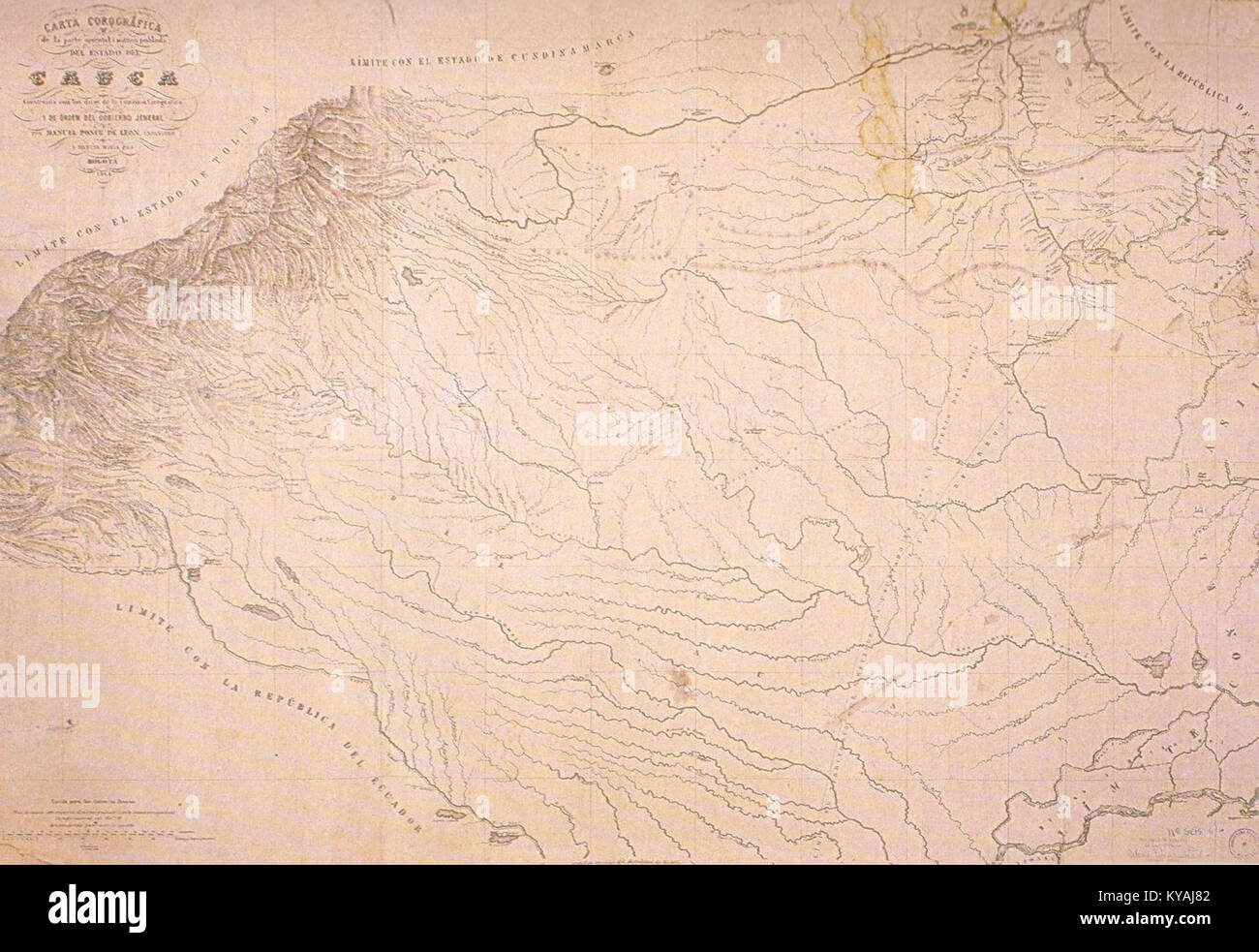 Mapa del Territorio del Caquetá (1865 Stock Photo - Alamy