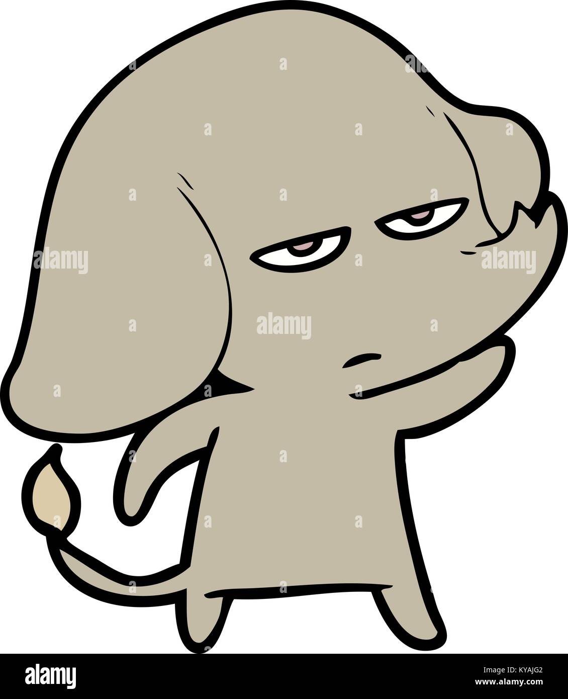 annoyed cartoon elephant Stock Vector Image & Art - Alamy