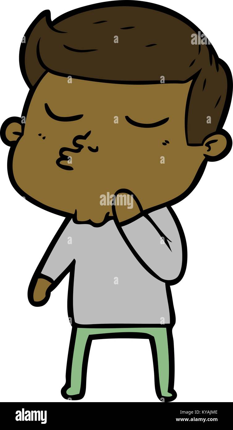 cartoon model guy pouting Stock Vector Image & Art - Alamy