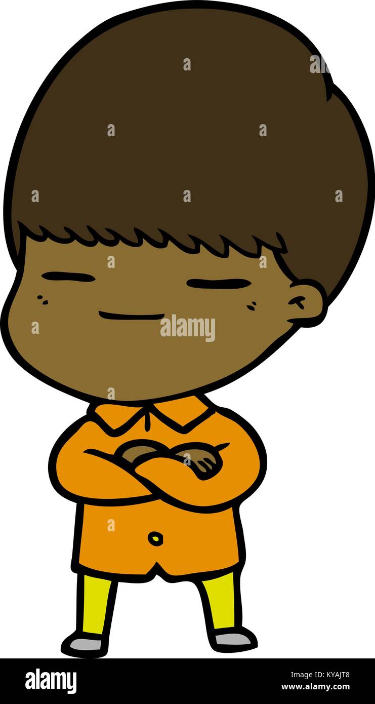 cartoon smug boy Stock Vector Image & Art - Alamy