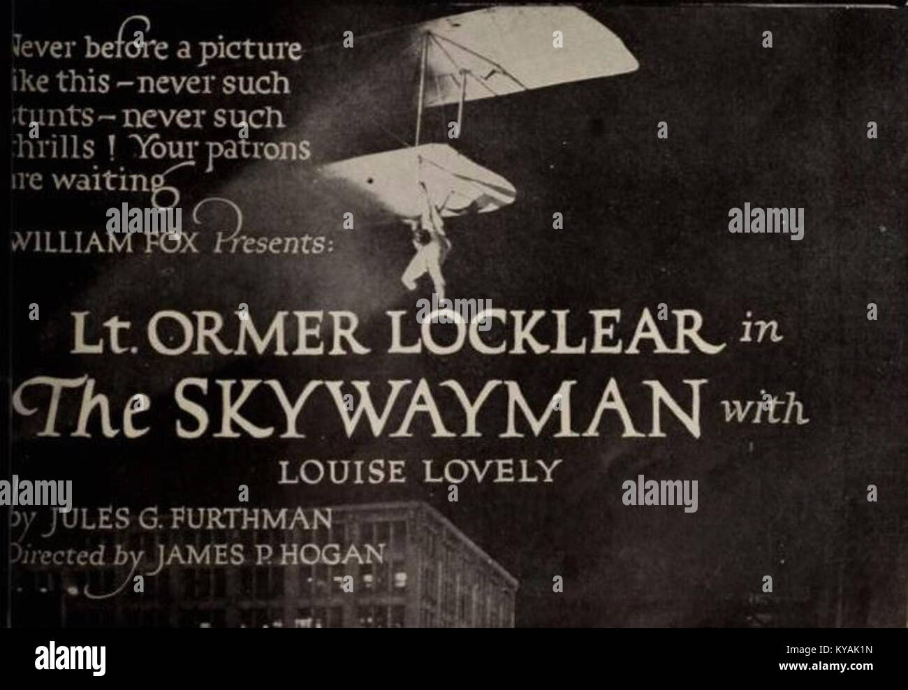 'The Skywayman' (1920) is a silent film set in a fantastical aviation ...