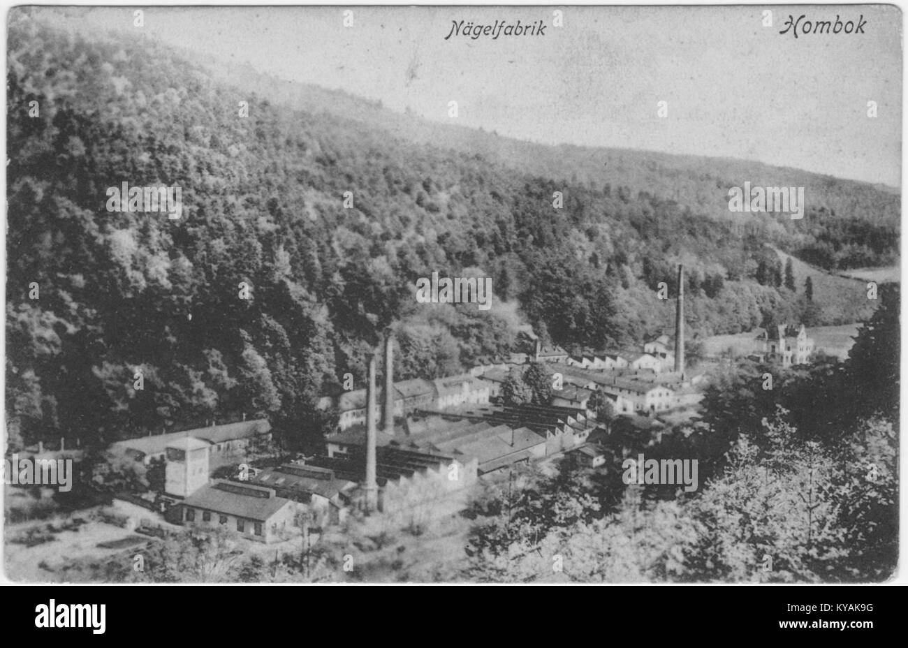 A photograph of a nail manufacturing factory in Hlubocky, Czech ...