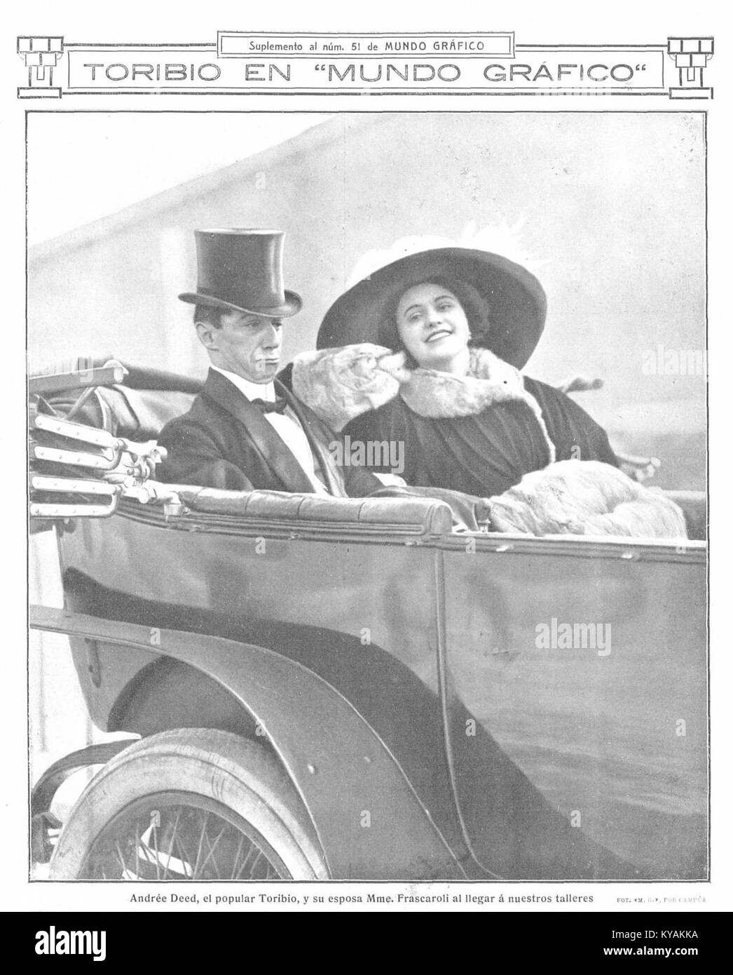 A portrait of Toribio, featured in the Spanish magazine Mundo Gráfico ...