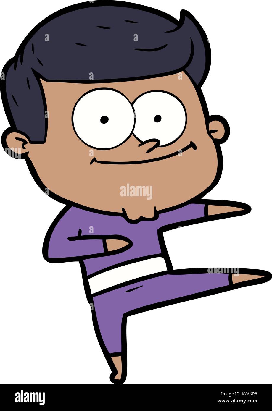 cartoon happy man dancing Stock Vector Image & Art - Alamy