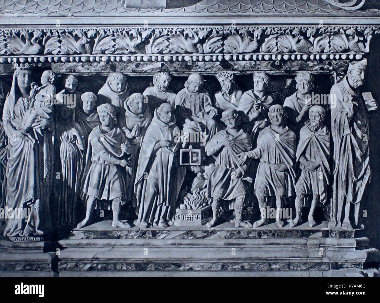 This artwork, depicting the trial by fire of Saint Dominique ...