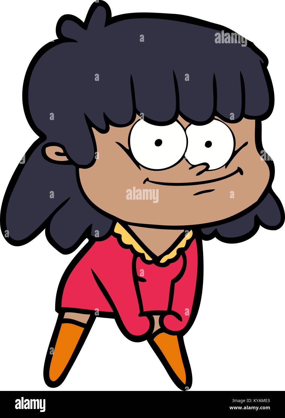 cartoon smiling woman Stock Vector Image & Art - Alamy