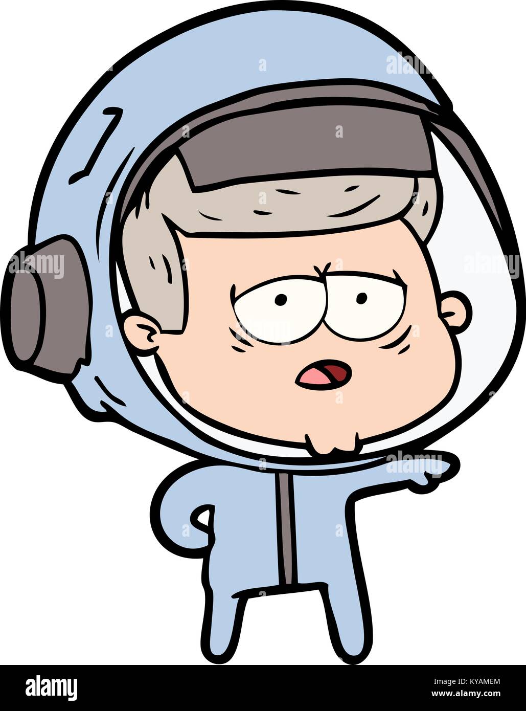 cartoon tired astronaut Stock Vector Image & Art - Alamy