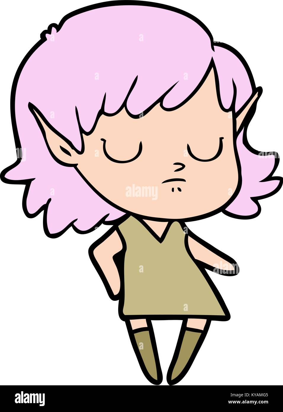 cartoon elf girl Stock Vector Image & Art - Alamy