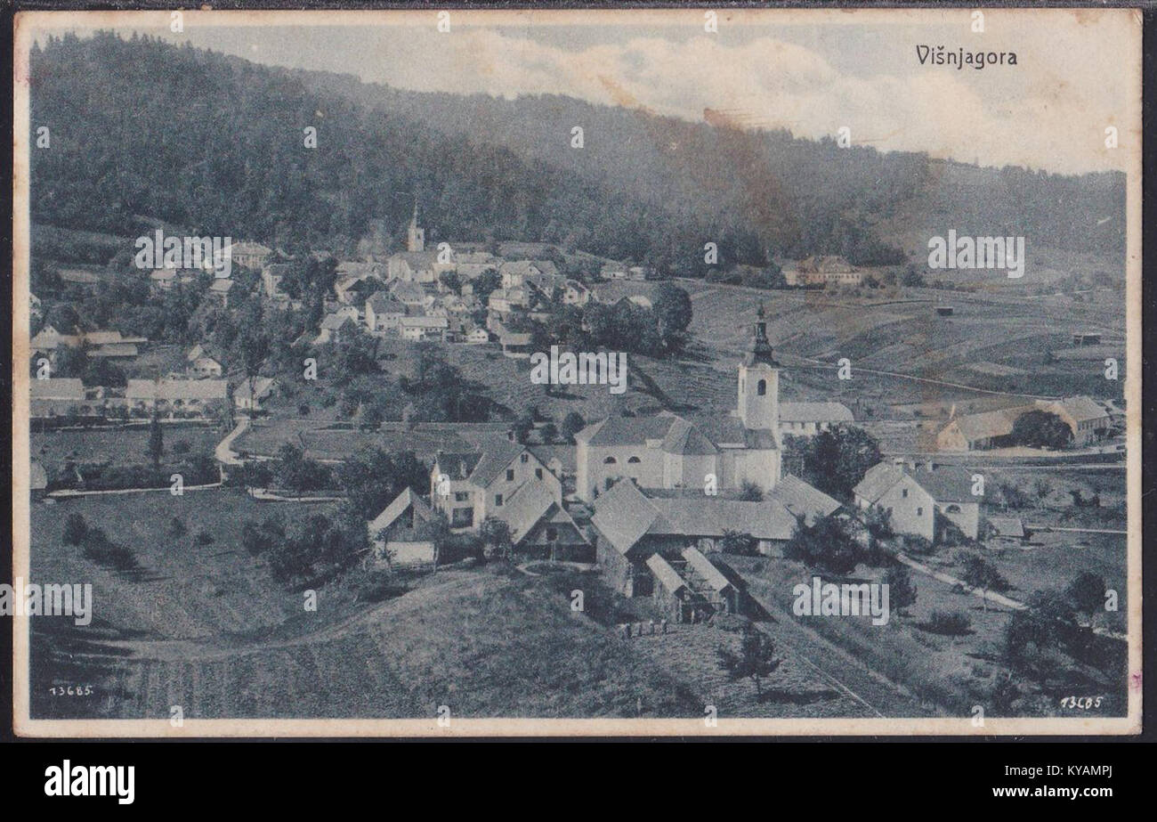 Postcard of Višnja Gora 1927 Stock Photo - Alamy