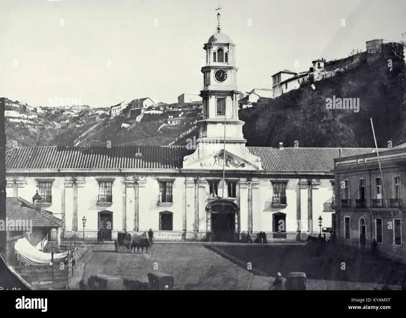 This 1860 depiction of Valparaíso's Intendencia building by Eugene ...