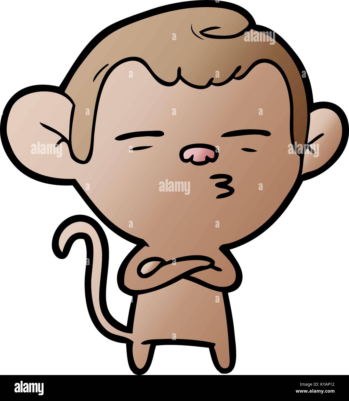 cartoon suspicious monkey Stock Vector Image & Art - Alamy