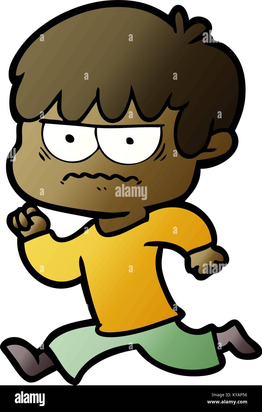annoyed cartoon boy Stock Vector Image & Art - Alamy
