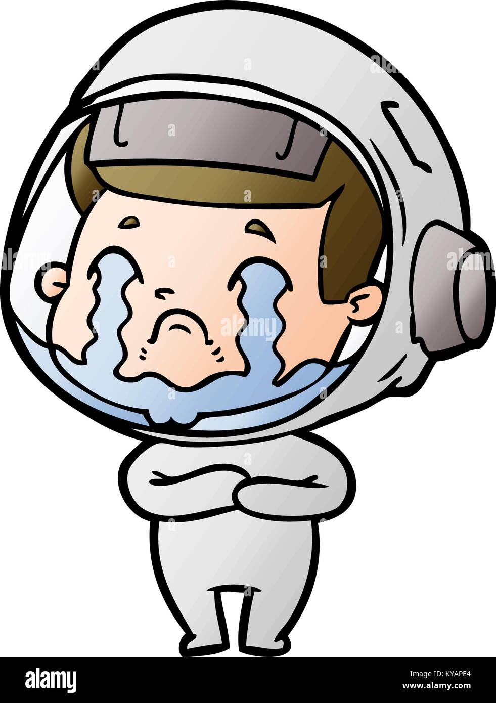 cartoon crying astronaut Stock Vector Image & Art - Alamy