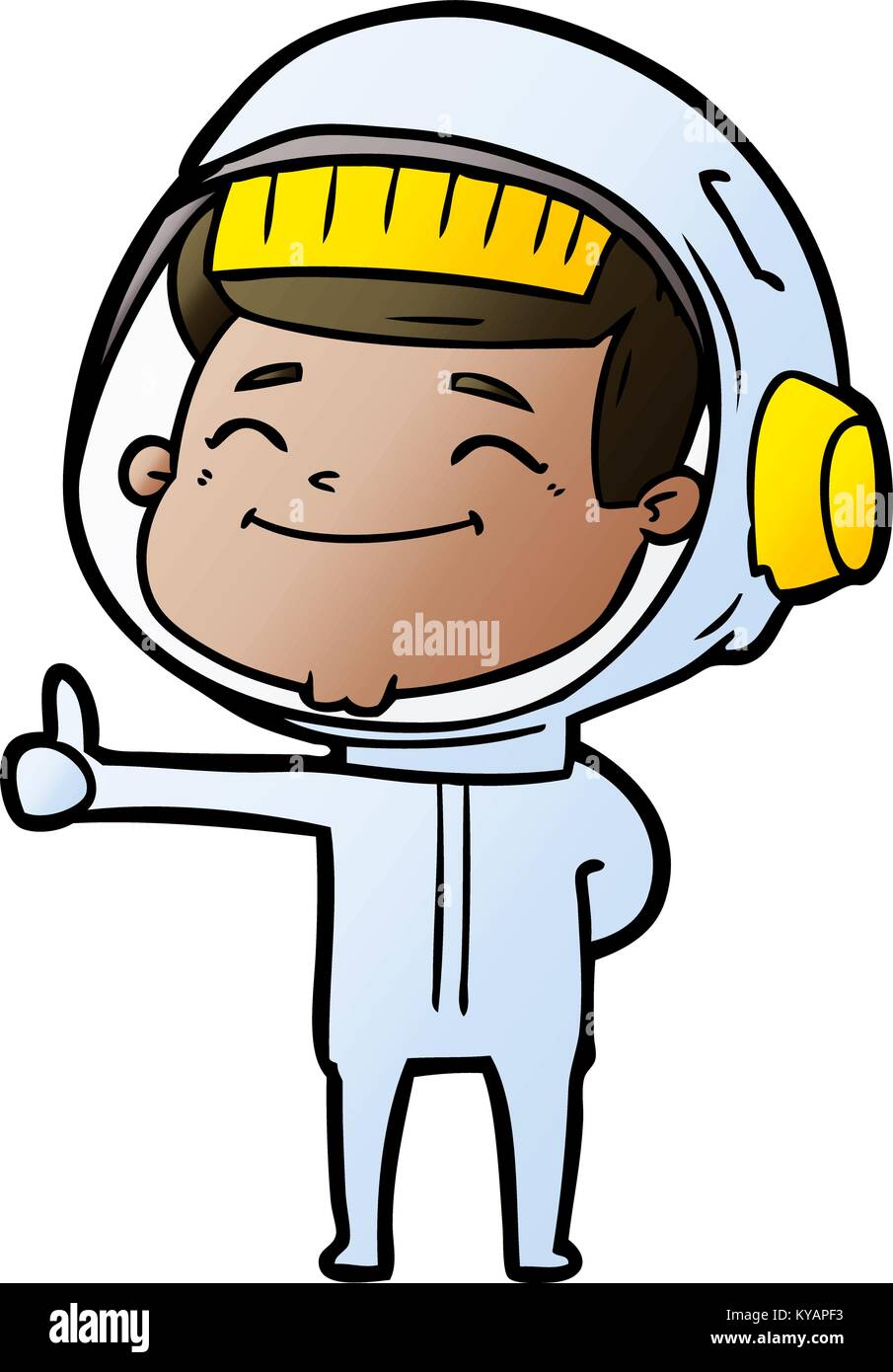 happy cartoon astronaut Stock Vector Image & Art - Alamy